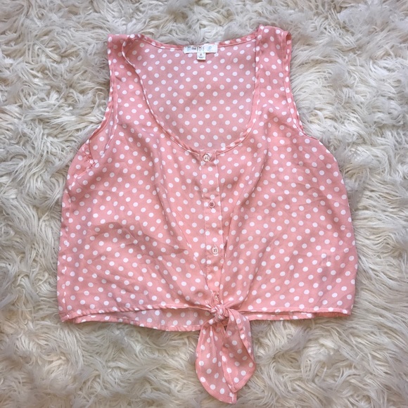 love, Fire | Tops | Love Fire Blush Pink Polka Dot Crop Top | Poshmark
